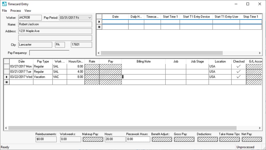 Worker Added Timecard Entries